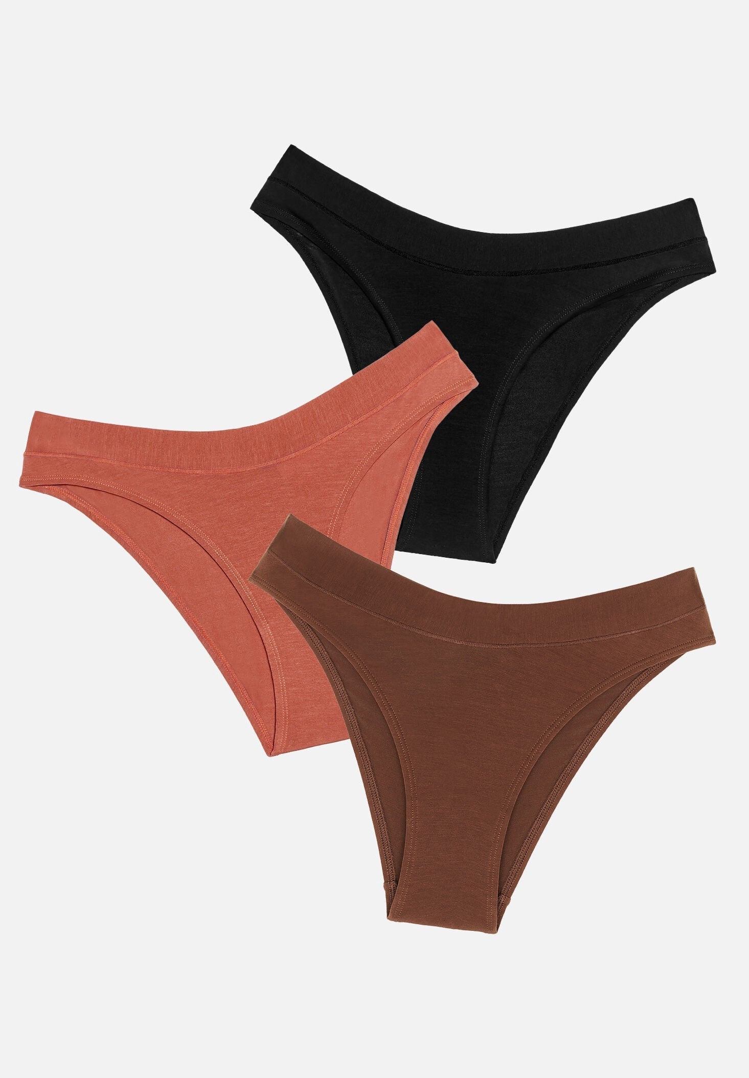 The Bikini Pack of 3 - Modal, Clay | CUUP